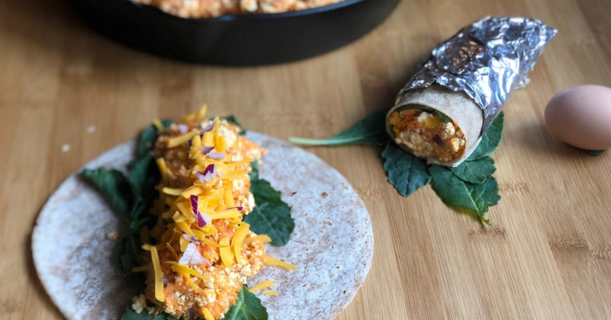 Burrito à Déjeuner au Tofu Brouillé – La Boite à Grains