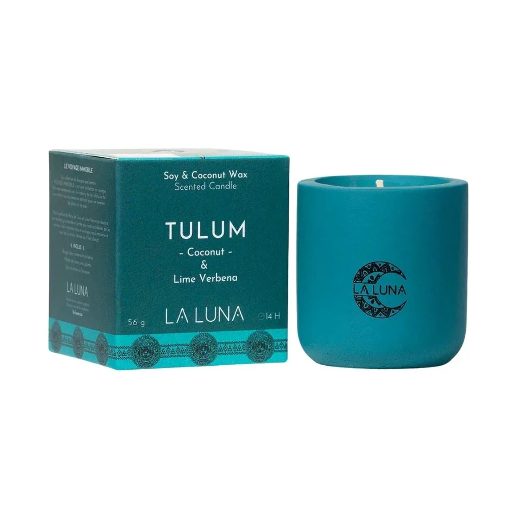 Small Scented Candle Tulum Coconut and Lime Verbena – La Boite à Grains
