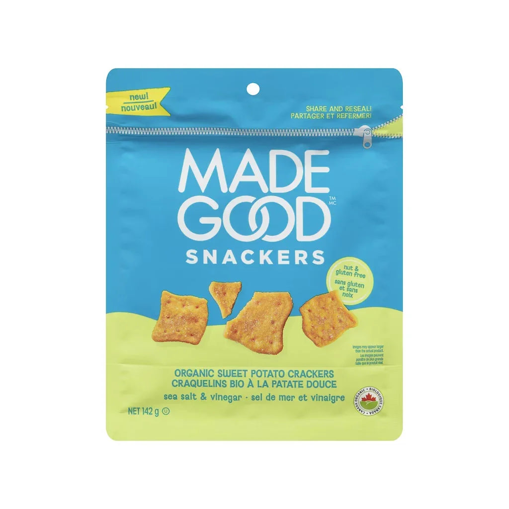 Organic Sweet Potato Sea Salt and Vinegar Crackers – La Boite à Grains